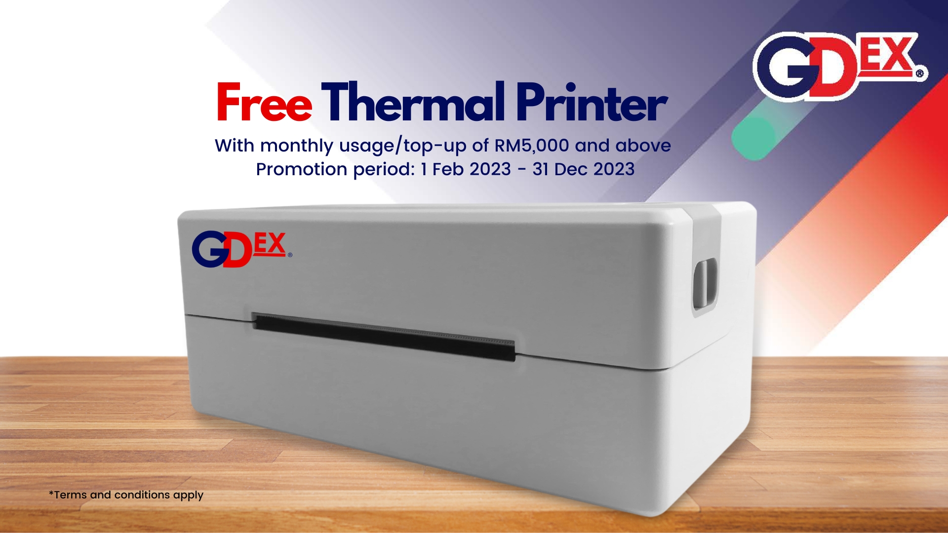 Free Thermal Printer Application Form - GDEX